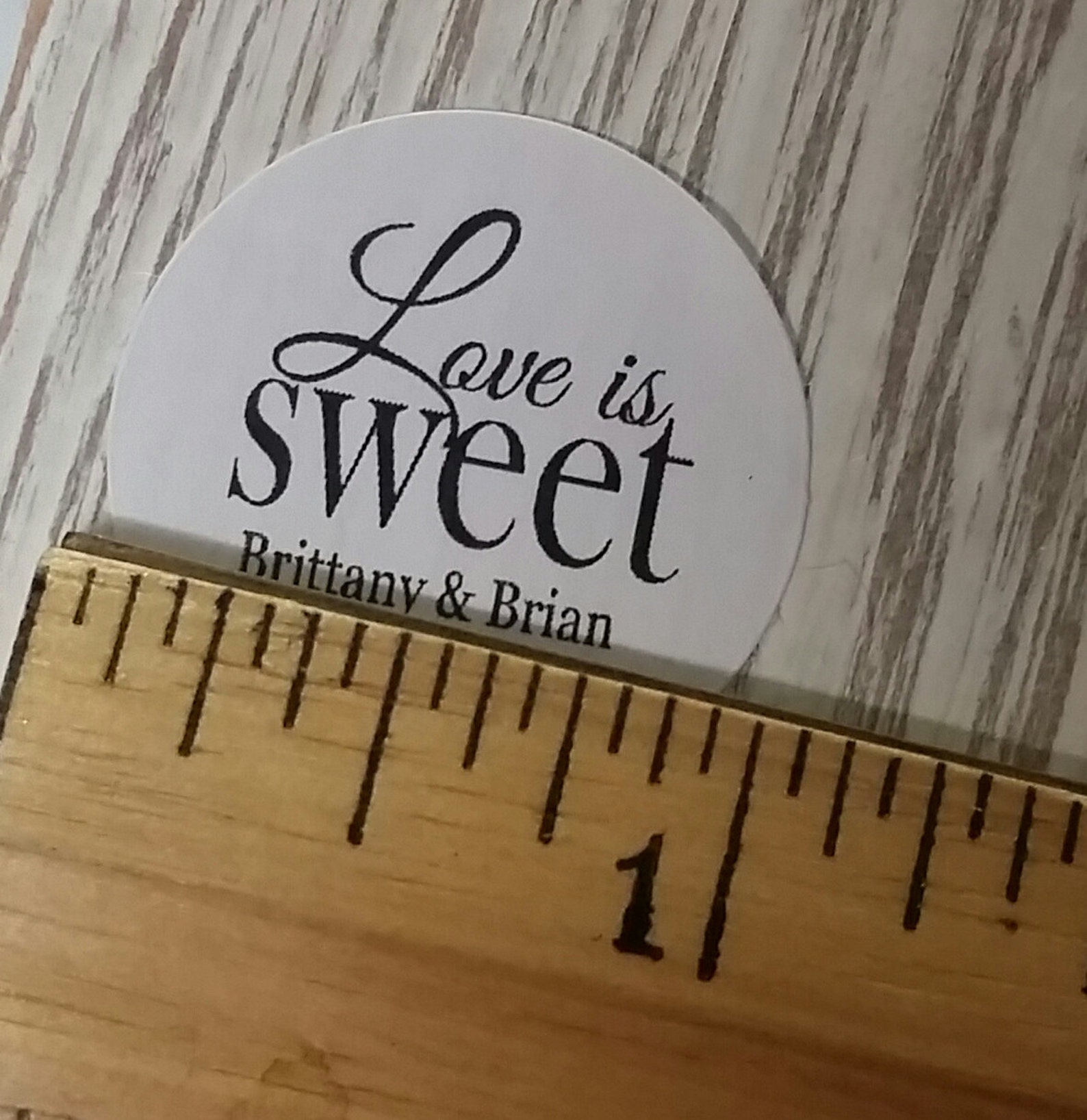 Love is Sweet 1 STICKER Personalized Wedding Engagement - Etsy