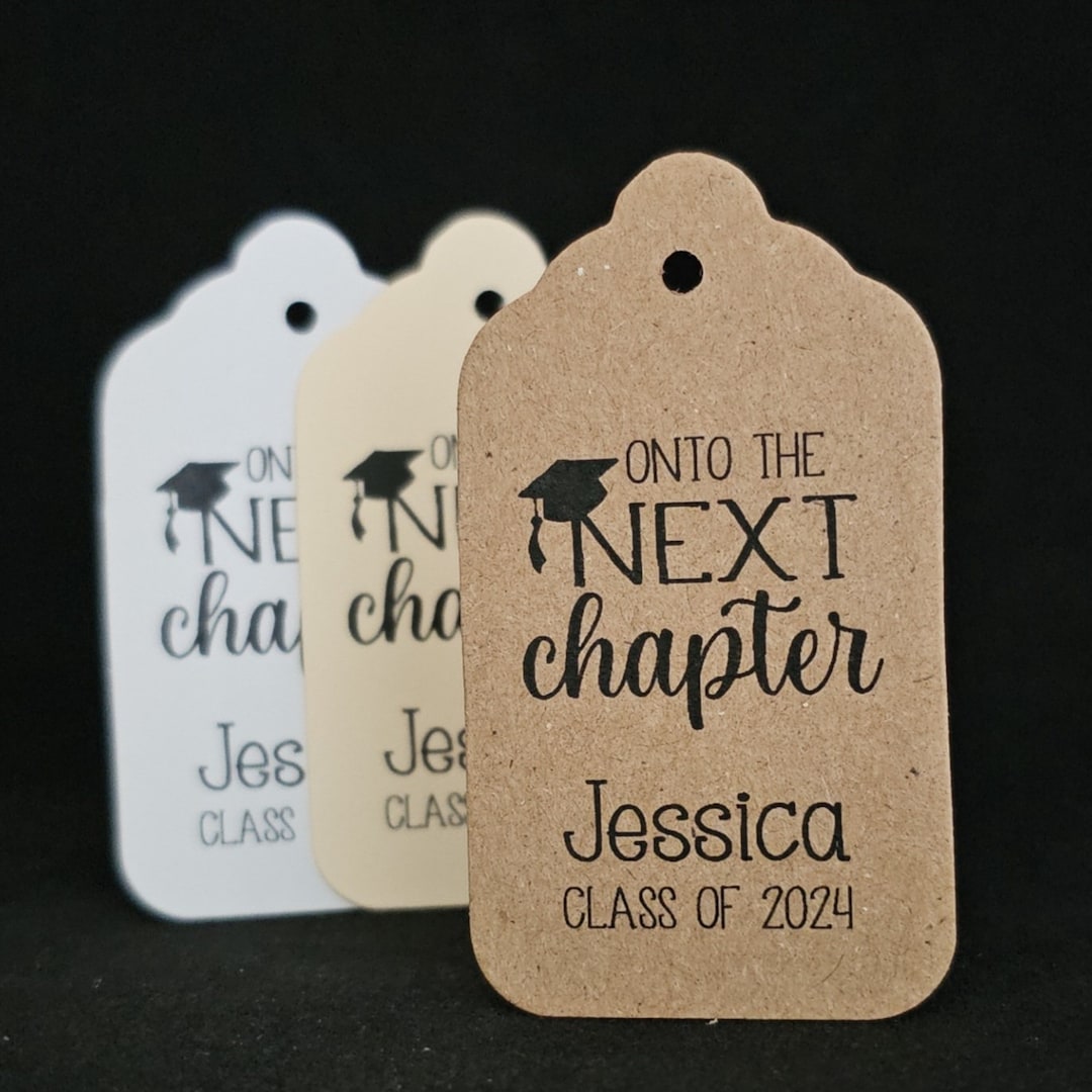 Onto the Next Chapter (my MEDIUM, LARGE or SMALL Tag) Personalized ...