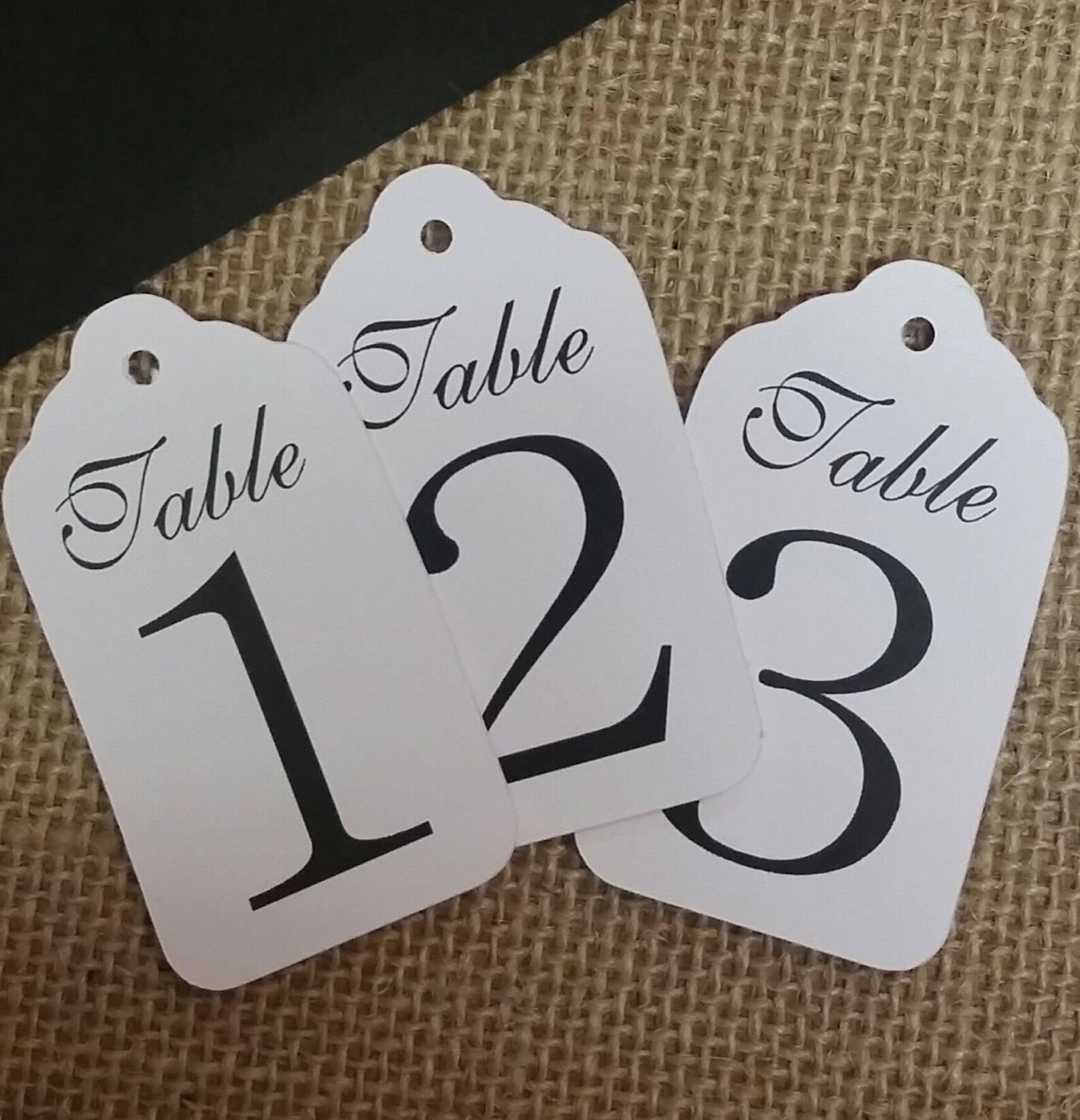 Table Number Tags (my Large Tags) 1 3/4" X 3 1/4" Choose Your Quantity ...