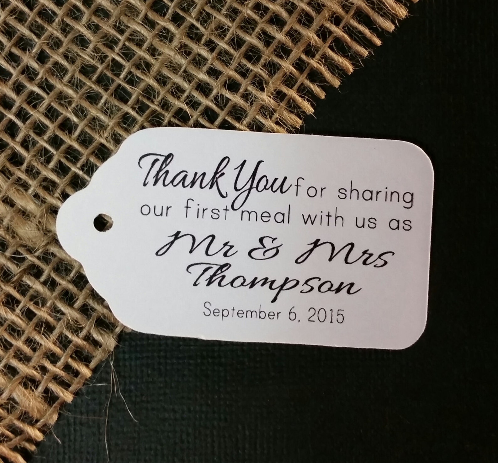 Thank You for Sharing Our First Meal as Mr and Mrs MEDIUM - Etsy