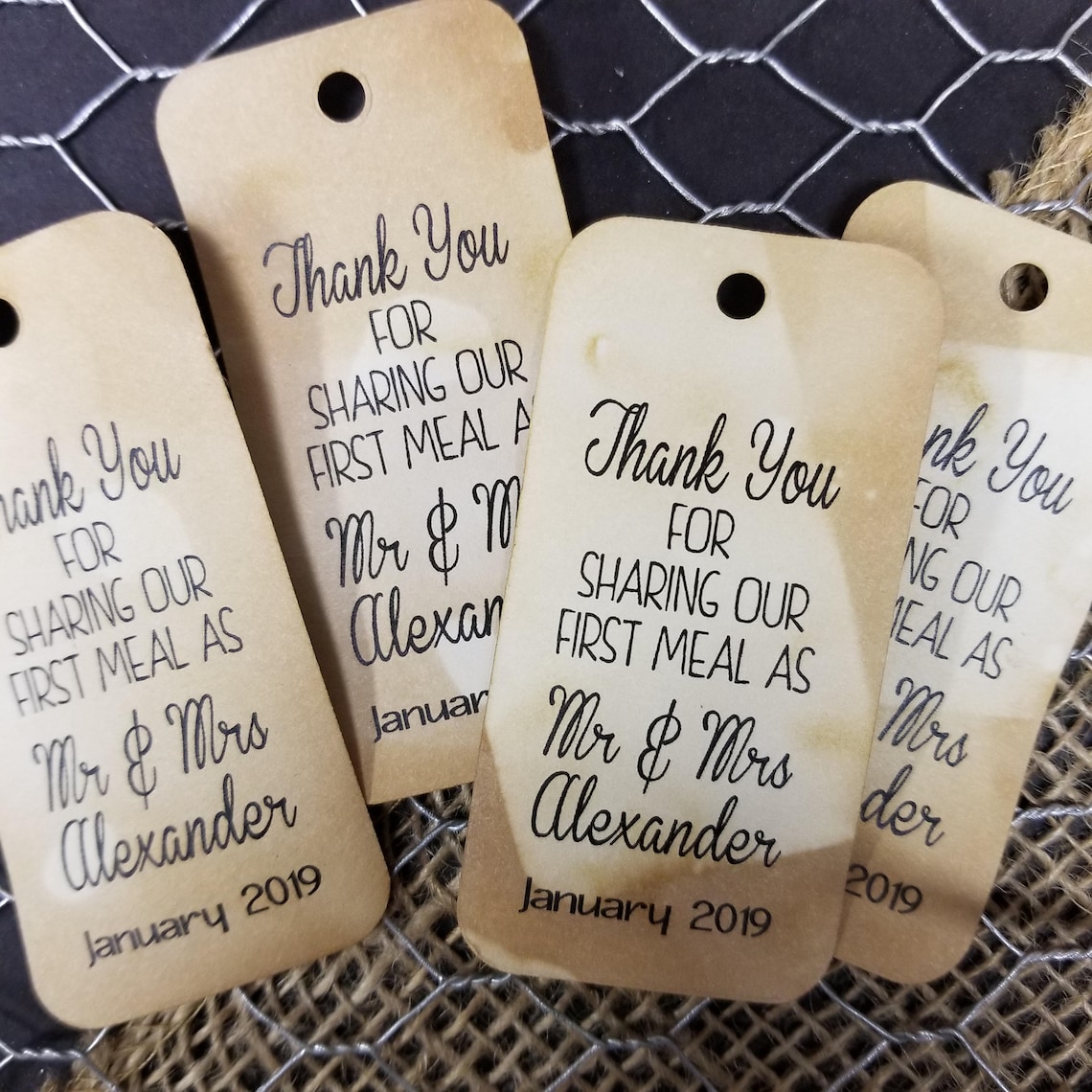 Thank you for Sharing our First Meal as Mr and Mrs RECTANGLE | Etsy