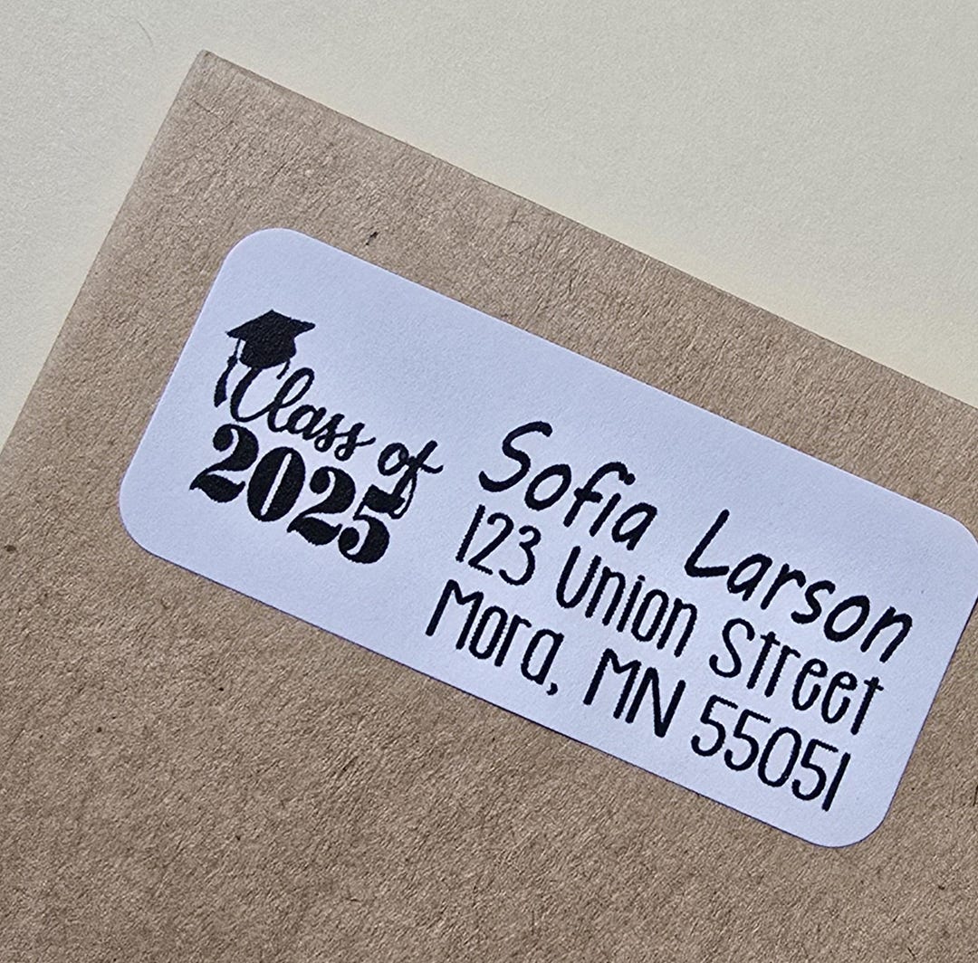 Return Address Labels Graduation (SMALL 1.75" X .75") 48 to a Sheet ...