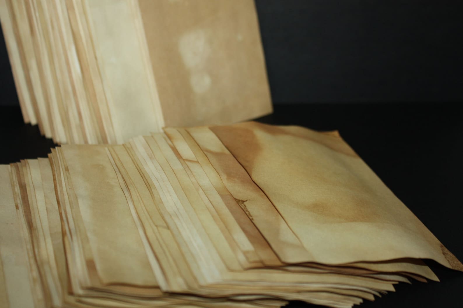 Tea Stained Paper 3 X 5 - Etsy