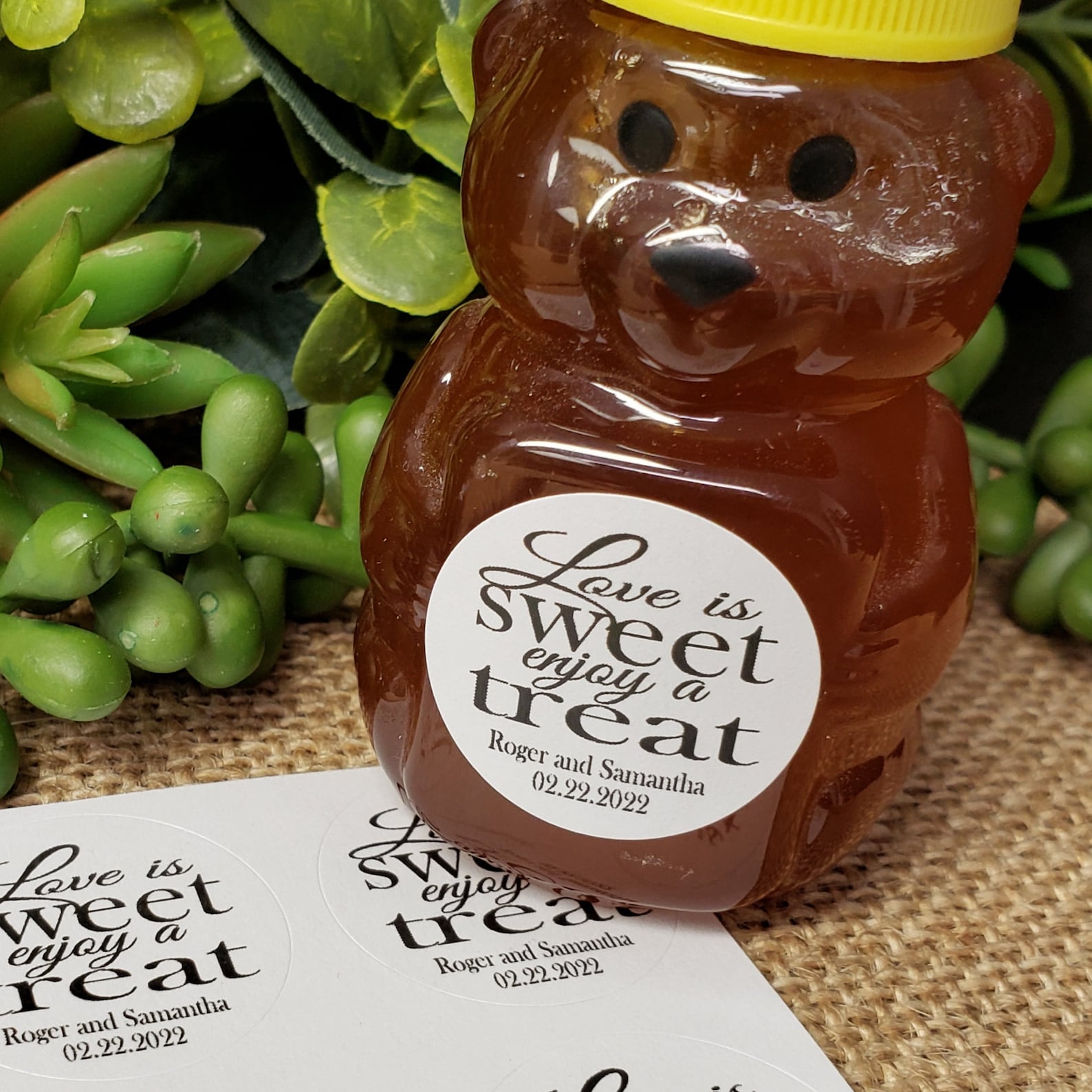 Love is Sweet Enjoy a Treat 1 STICKER Personalized - Etsy