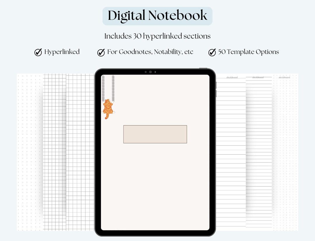 Digital Notebook, Goodnotes Notebook, Notability Notebook, Student ...