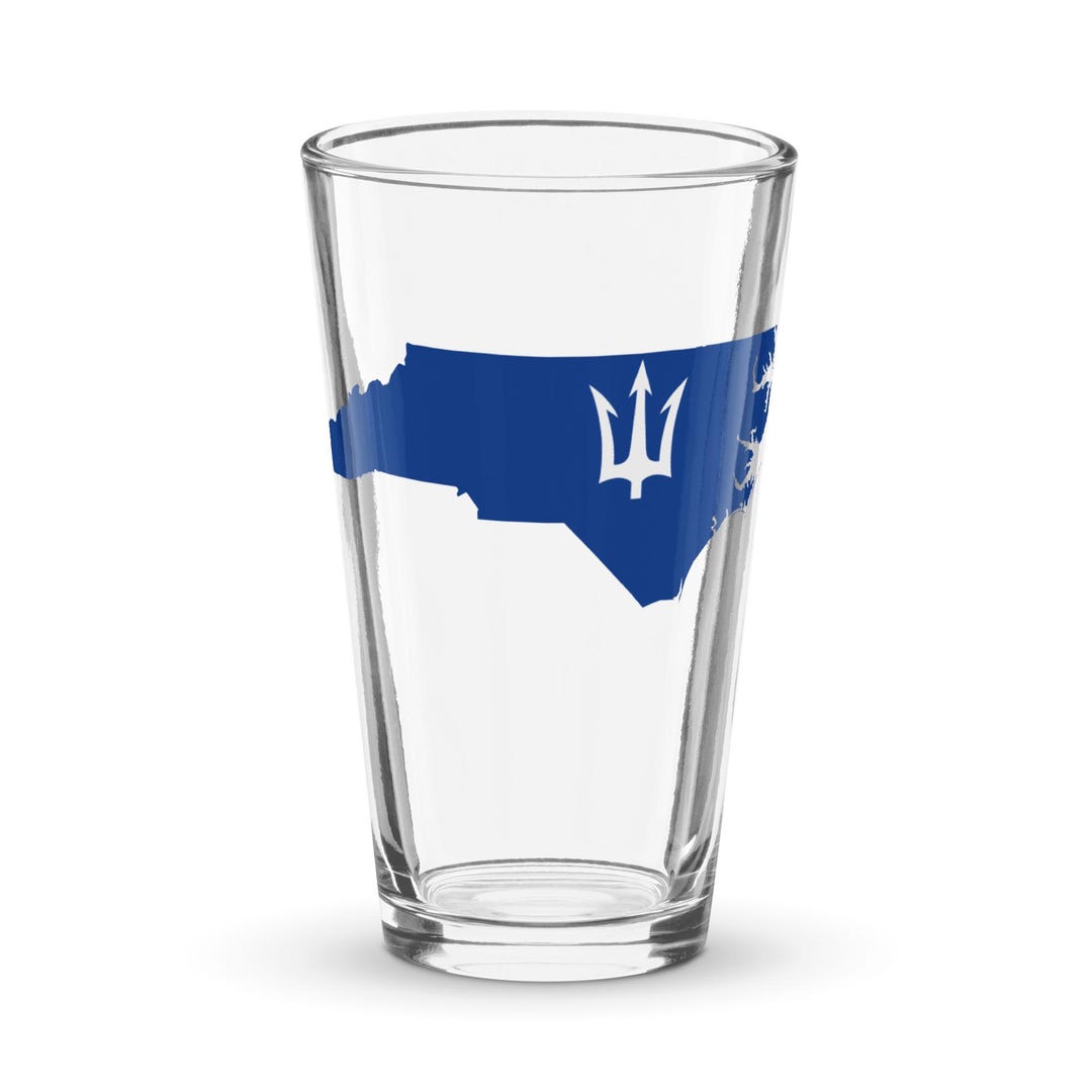 Duke Durham Pint Glass, Football Basketball Pint Glass, Duke Glass ...