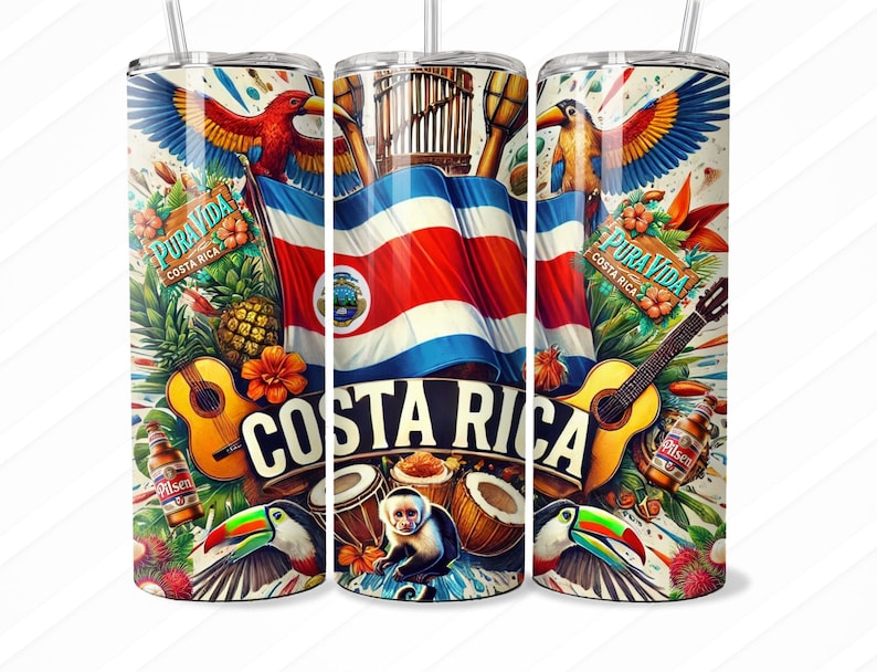 Costa Rica Flag Digital Download for Tumbler Wraps, Mouse Pad Designs ...