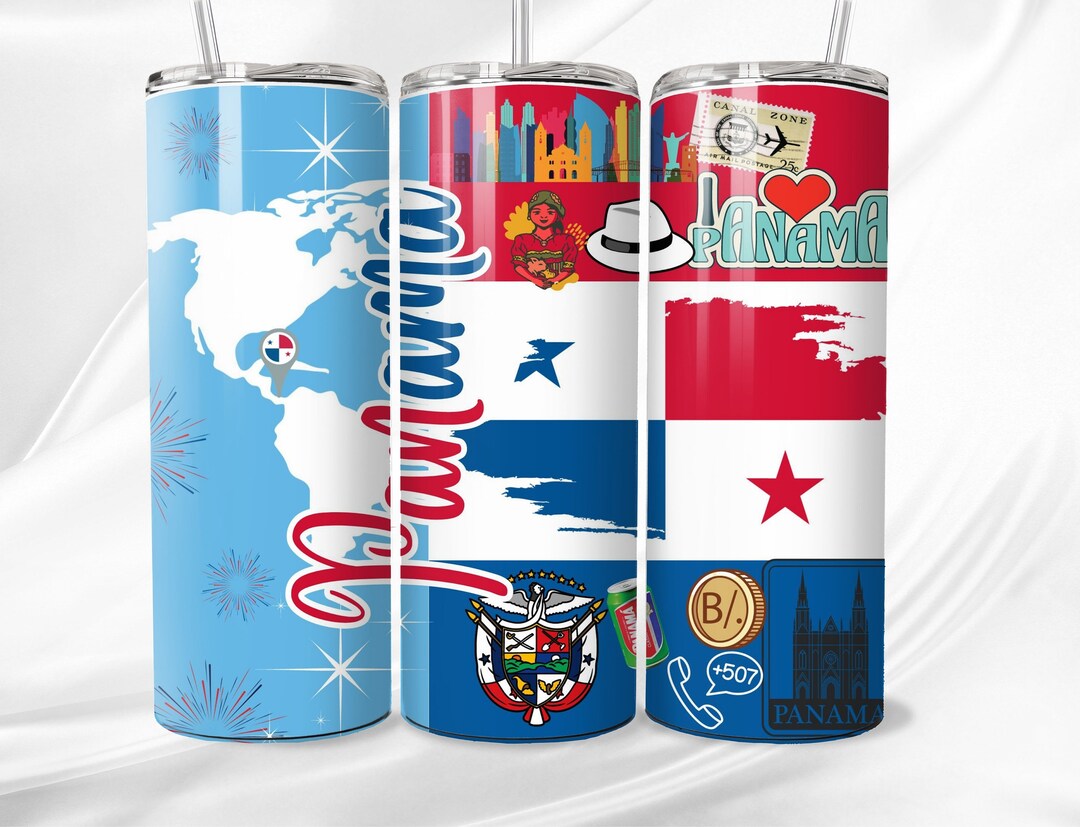 Panama Flag Digital Design, Tumbler Wraps, Mouse Pad Designs, T-shirt ...