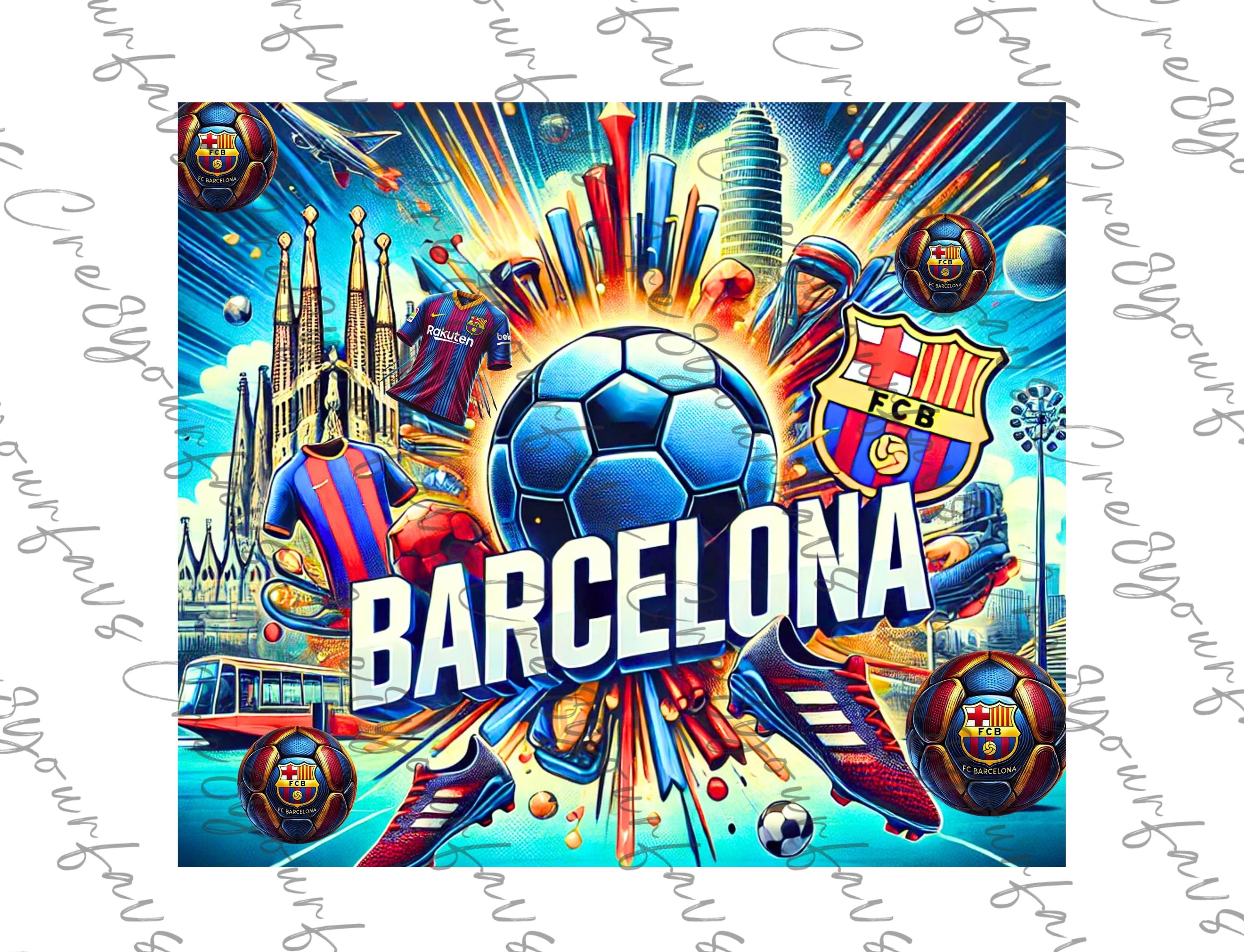 Barcelona Soccer Digital Design for Tumbler Wraps, Stickers, Mugs, T ...