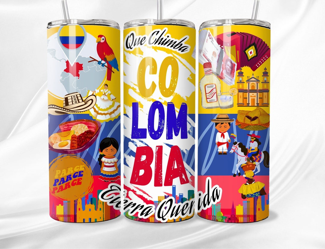 Vibrant Colombia Flag Digital Design for Tumblers, T-shirts, and Mouse ...