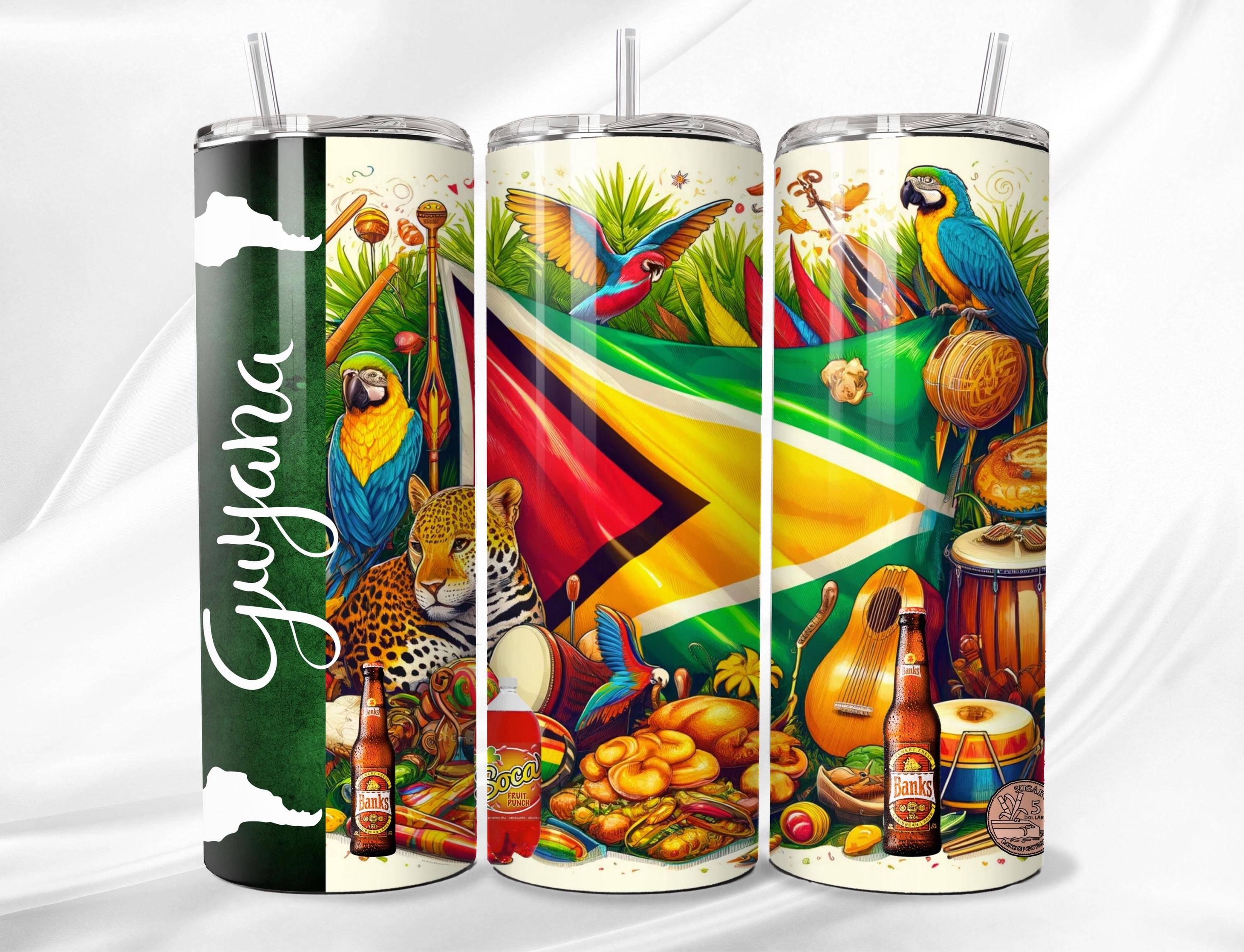 Guyana Flag Digital Design for Tumbler Wraps, Stickers, Mugs, T-shirts ...
