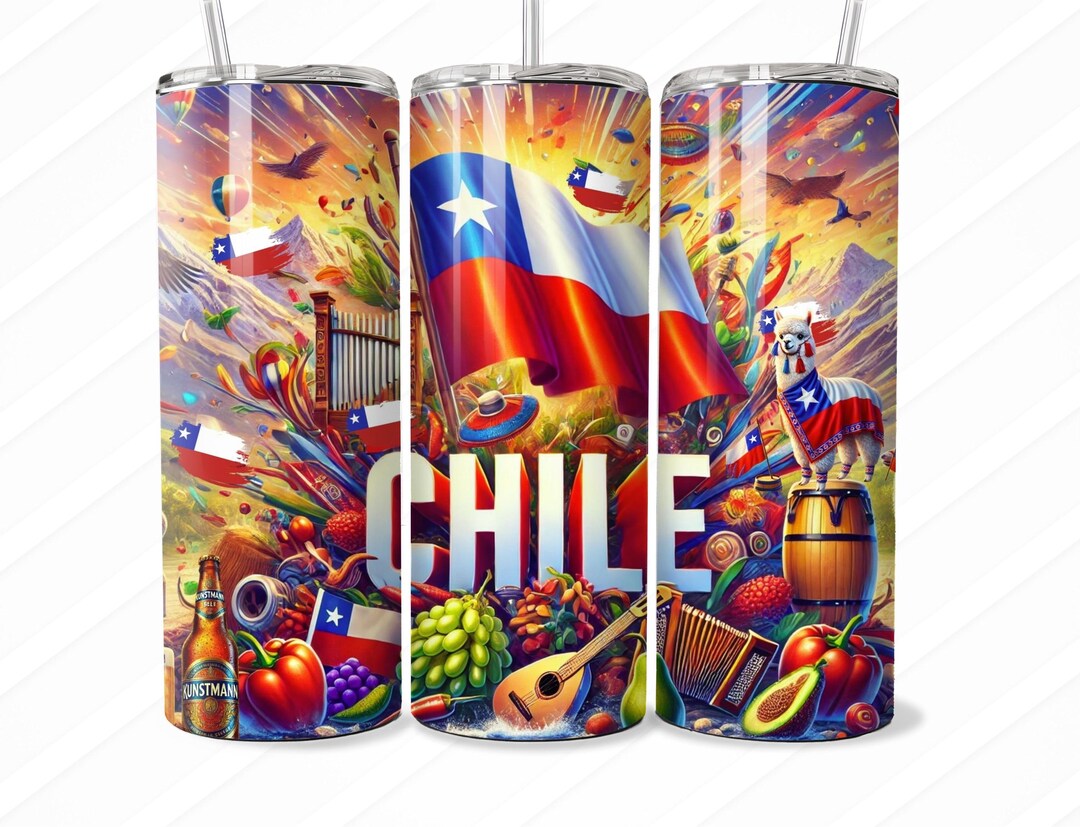 Chile Flag Digital Design | Tumblers, Stickers, Mugs, T-shirts & More ...