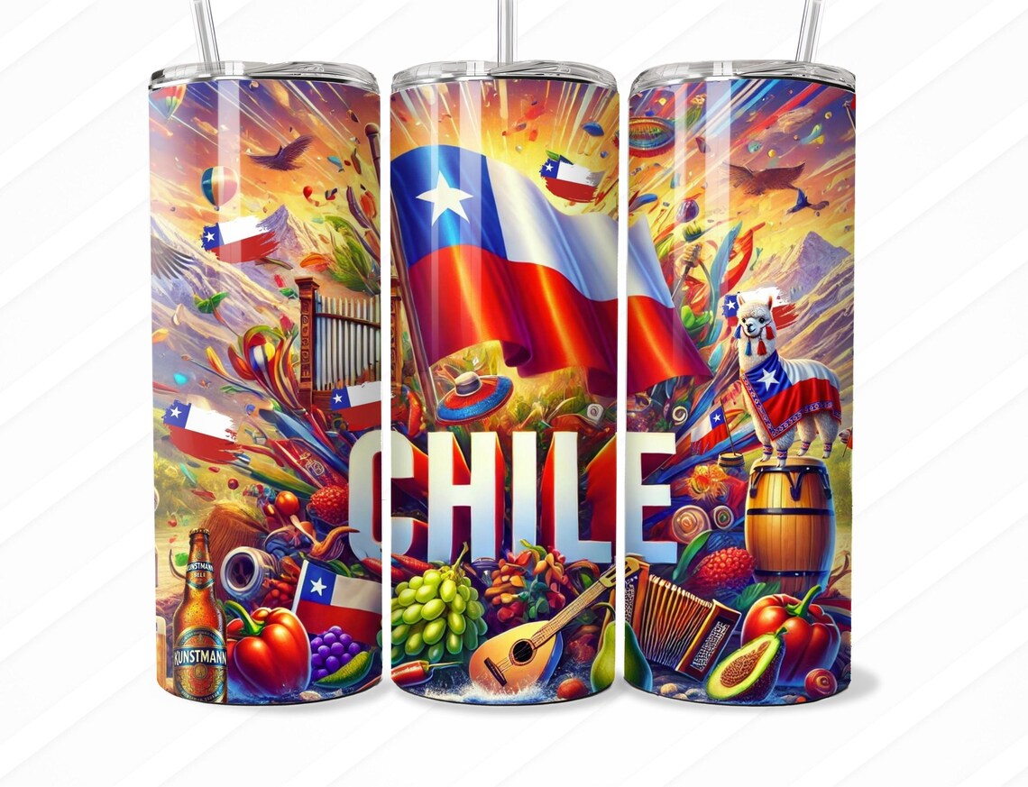 Chile Flag Digital Design | Tumblers, Stickers, Mugs, T-shirts & More ...