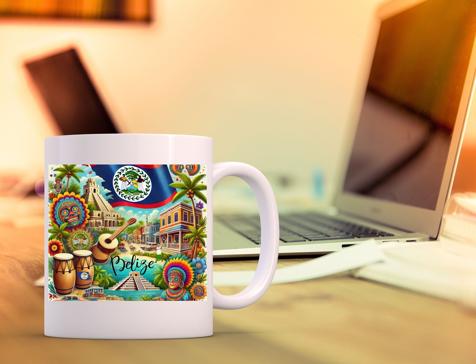 Belize Flag Digital Design for Tumblers, Mugs, T-shirts, Car Magnets ...