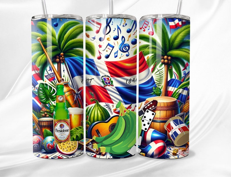 Dominican Republic Flag Tumbler Wrap 20oz, Dominican Png, Dominican ...