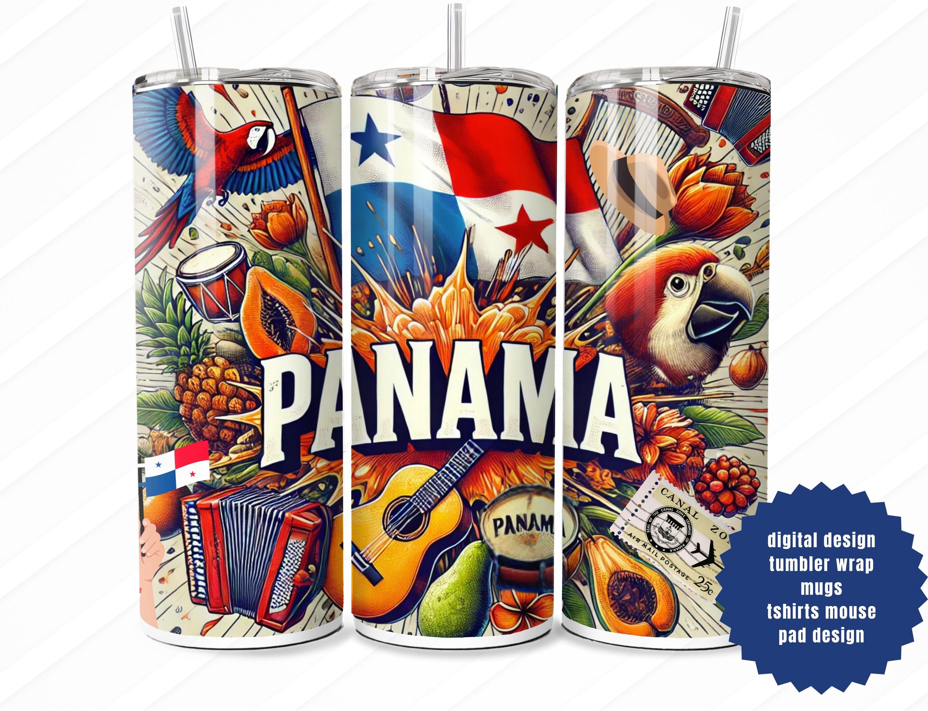 Panama Flag Digital Design, Tumbler Wraps, Mouse Pad Designs, T-shirt ...