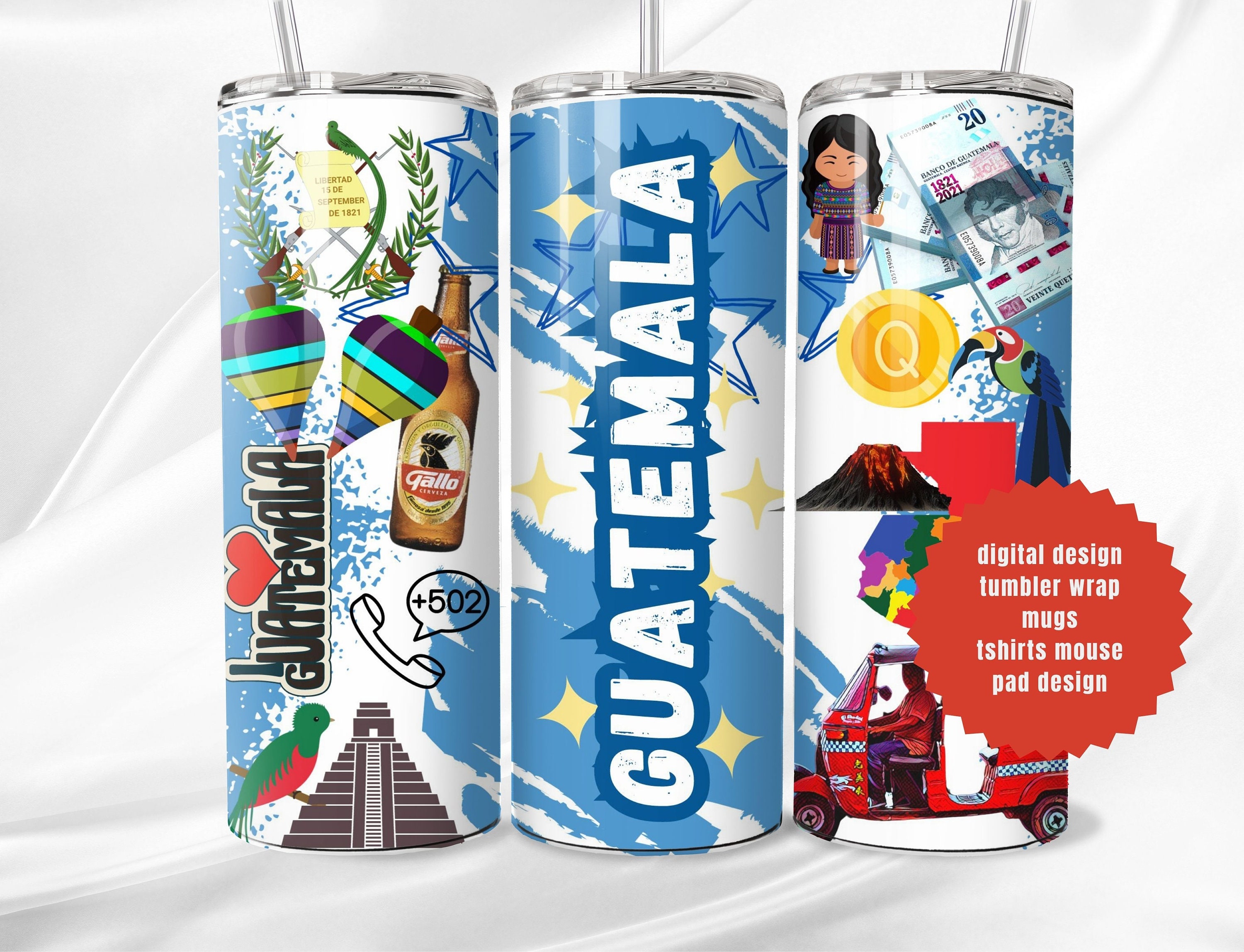 Guatemala Flag Digital Design Bundle | Tumbler Wraps | T-shirt Designs ...