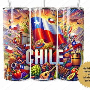 Chile Flag Digital Design | Tumblers, Stickers, Mugs, T-shirts & More ...