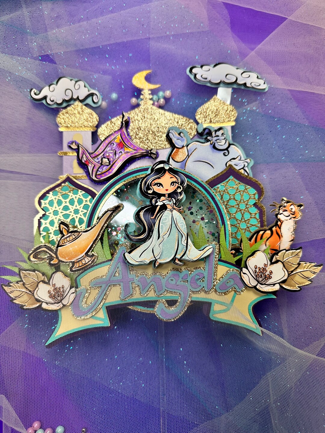 Princesa Jasmine Cake Topper - Etsy