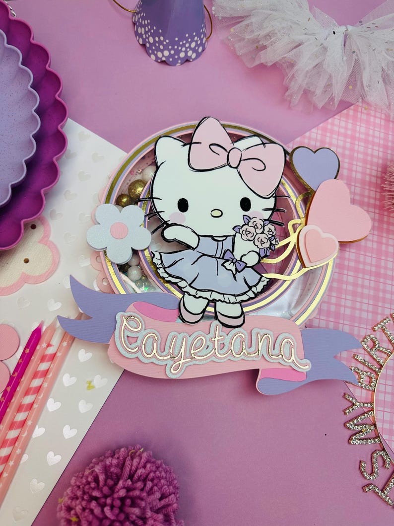 Hello Kitty Cake Topper - Etsy
