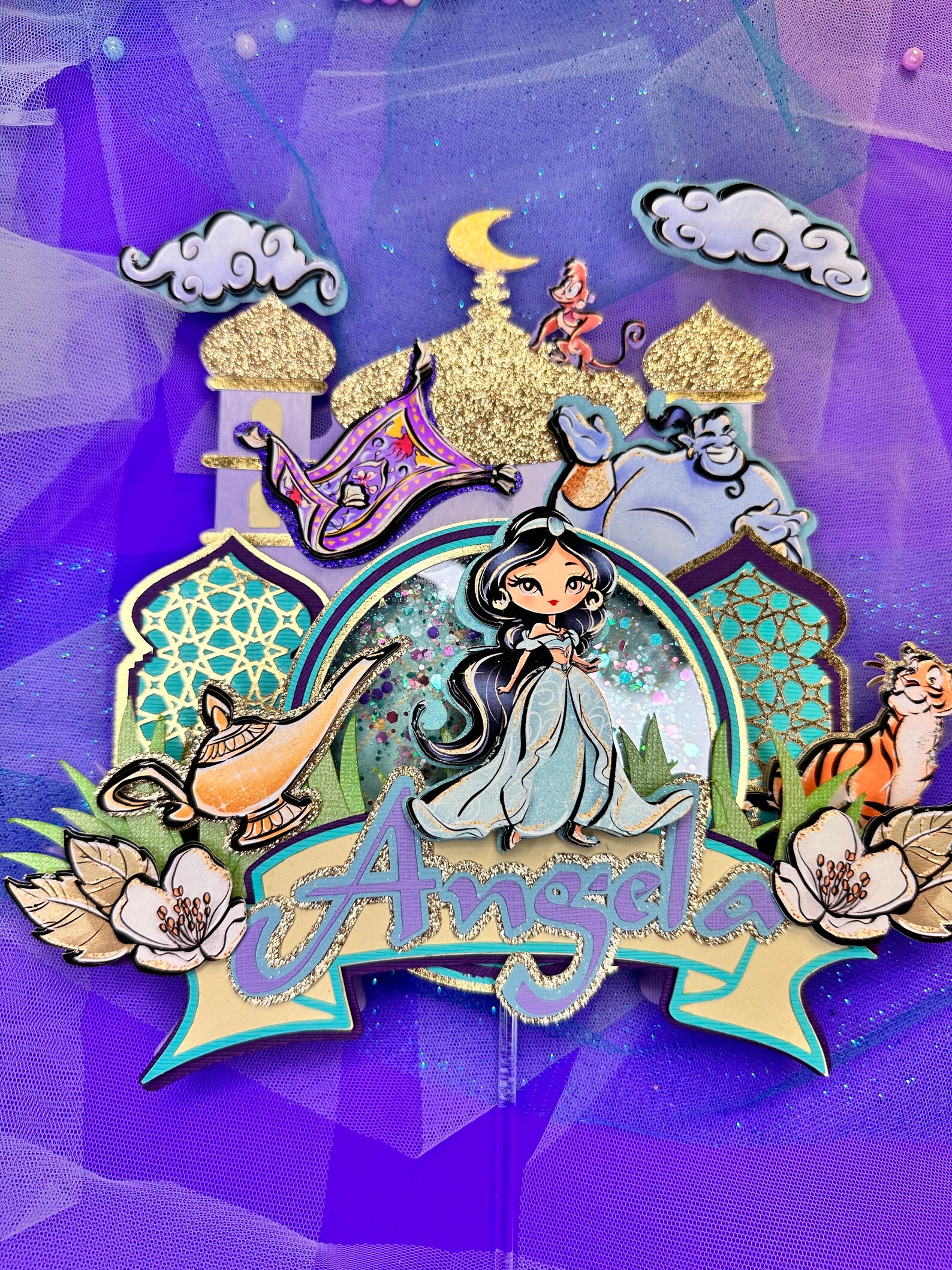 Princesa Jasmine Cake Topper - Etsy