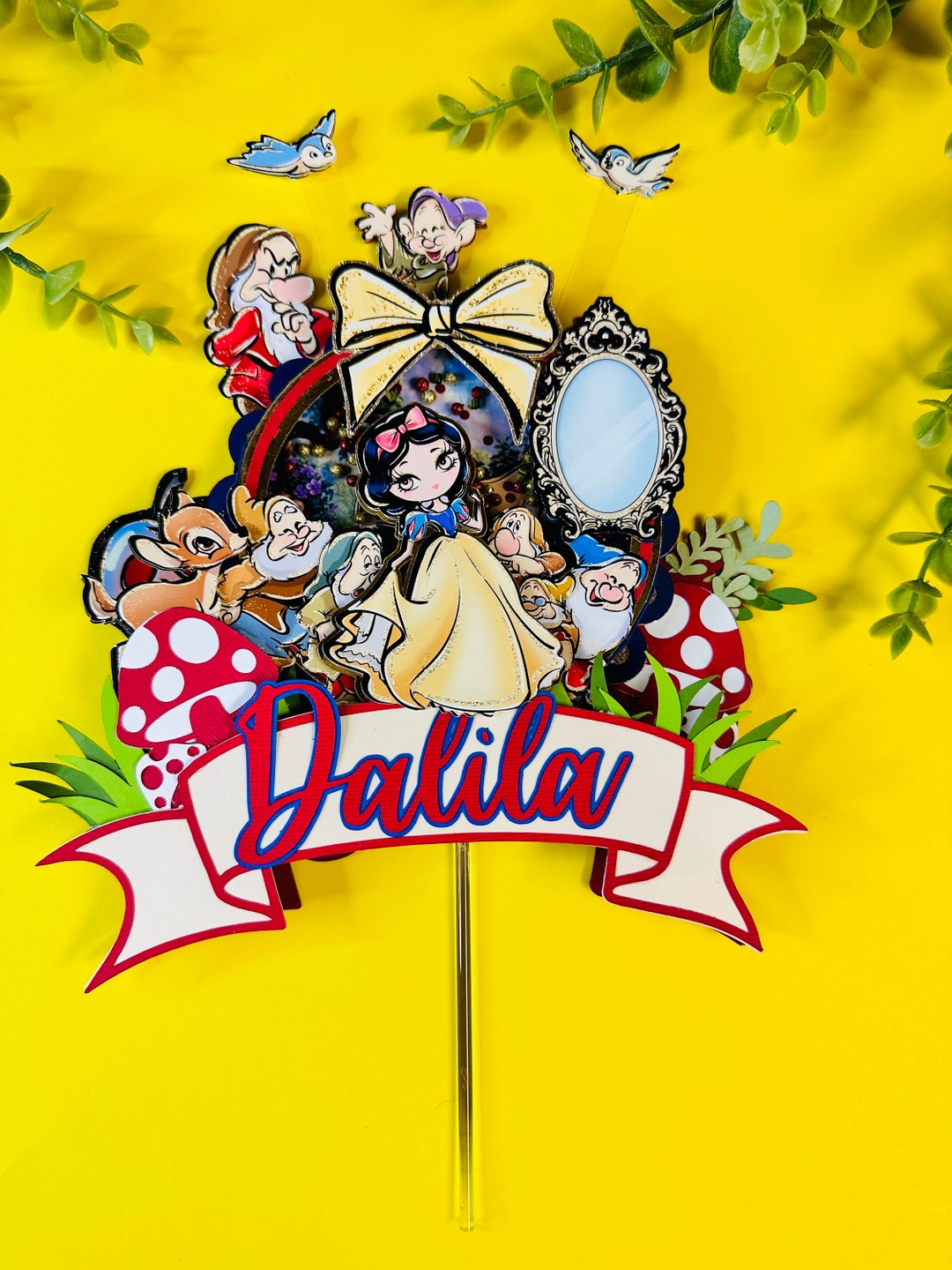 Snow White Cake Topper Shaker - Etsy