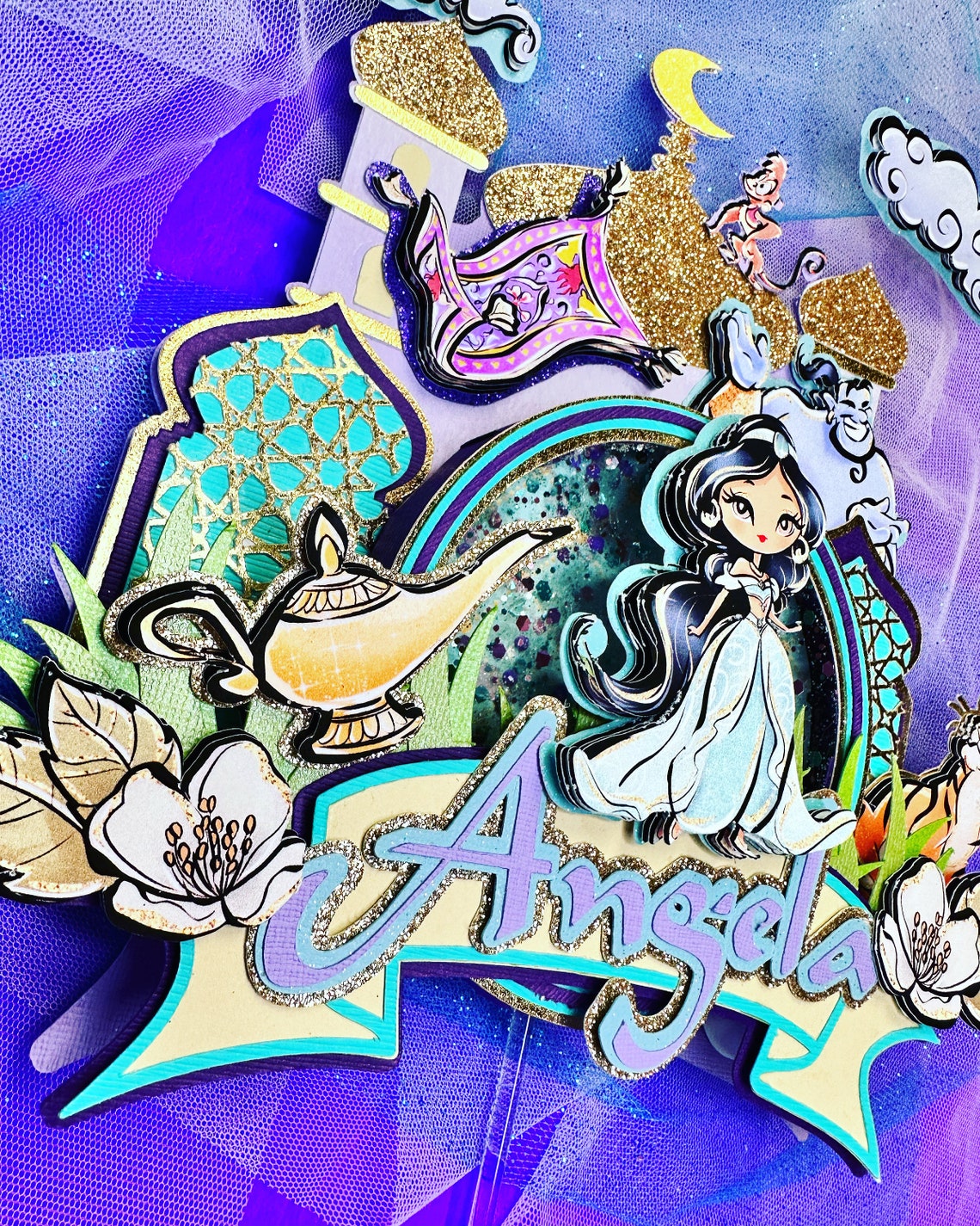 Princesa Jasmine Cake Topper - Etsy