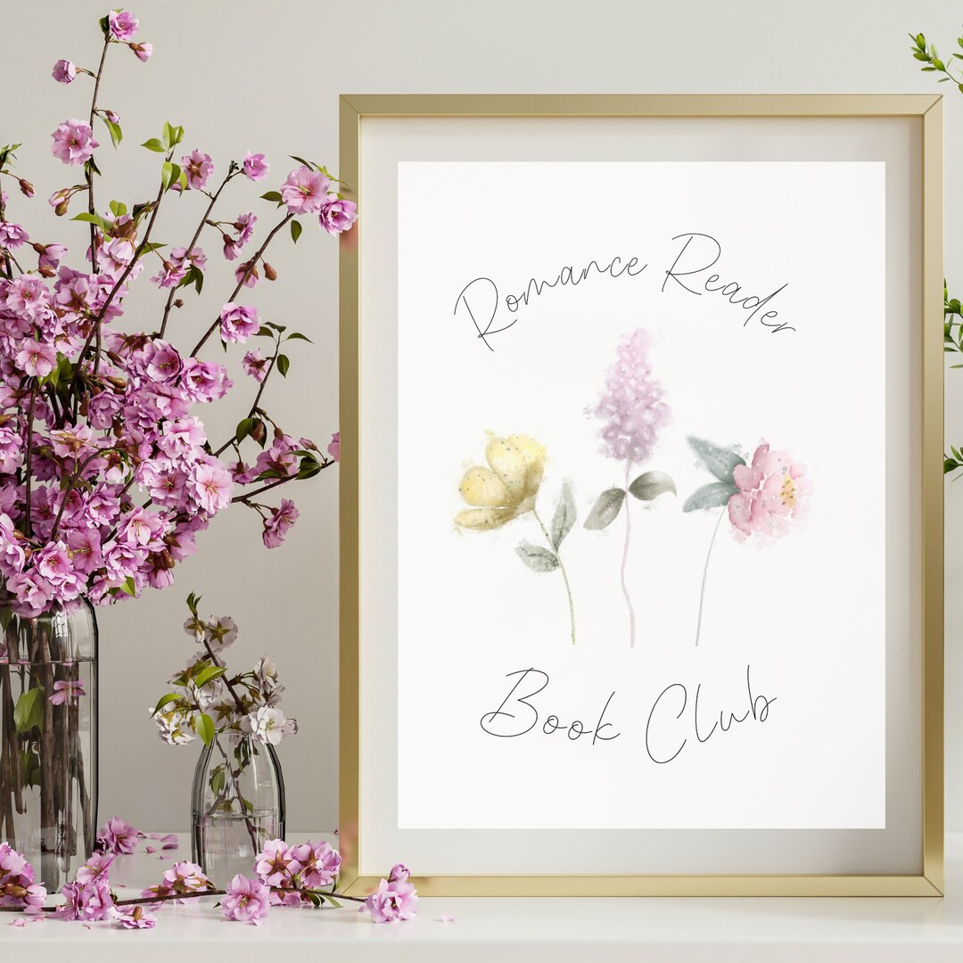 Romance Reader Wall Art for Book Lovers Art Gift Book Club Watercolor ...