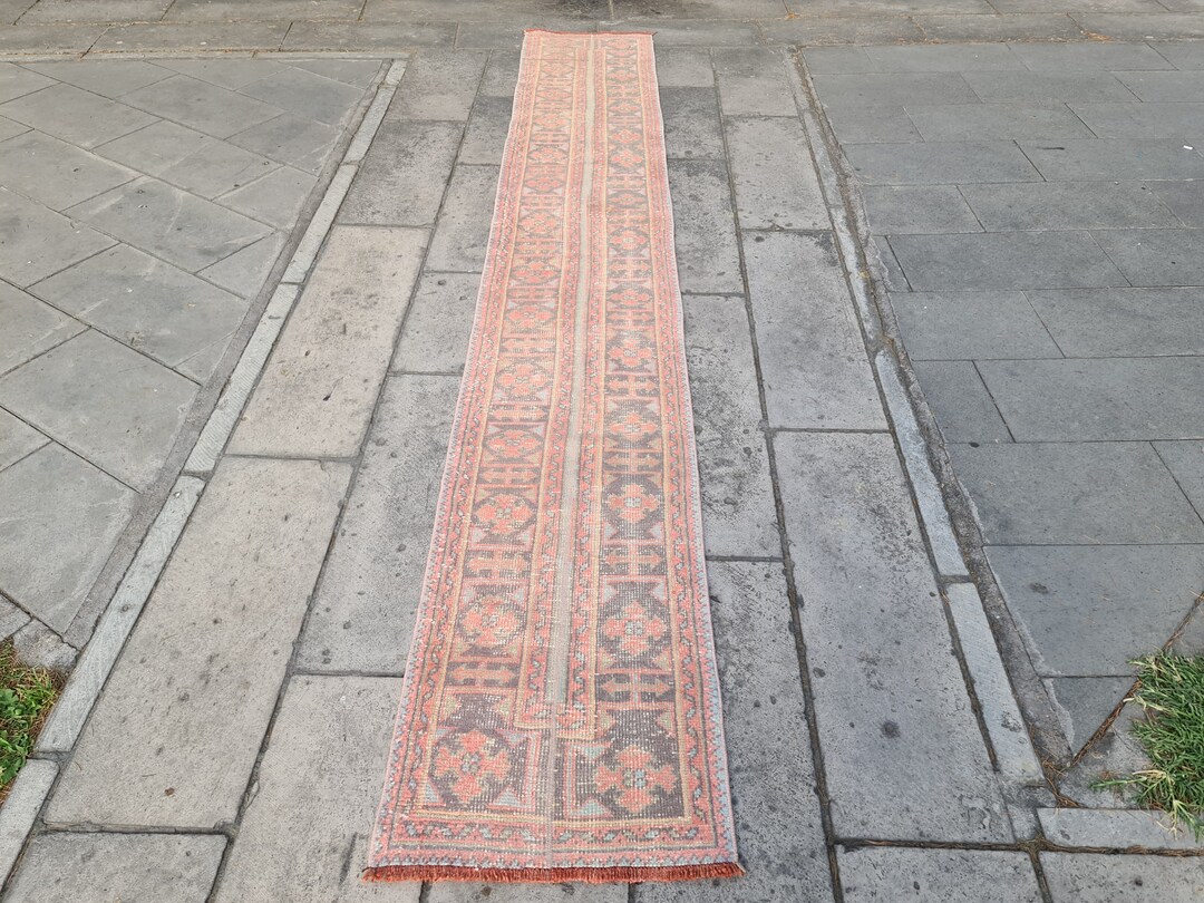Extra Long Runner Rug, Narrow Runner Rug 1.8x11.6 Ft, Turkish Runner ...