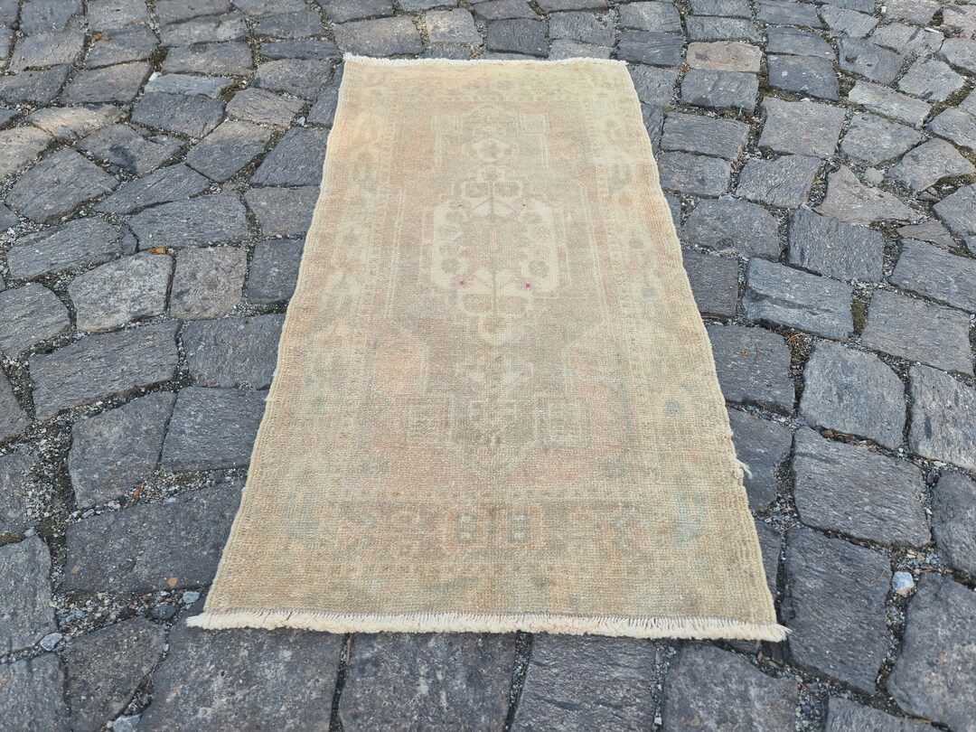 Vintage Turkish Small Rug - 1.7x3.4 Feet Rug - Turkish Area Rug ...
