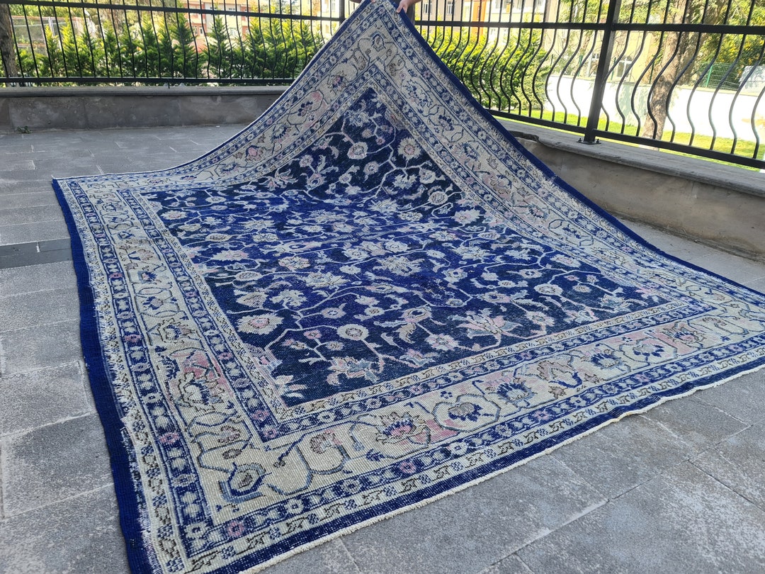 Vintage Turkish Rug - 8.5x11 Feet Rug -150 Years Old Oushak Rug ...