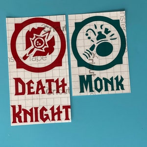 Wow Class Decals | 4 Inch Icon Size | Permanent Vinyl | World of ...