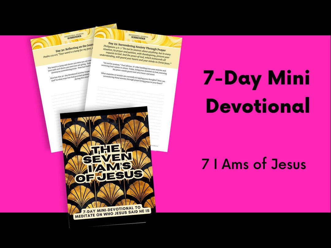 7-day Mini Devotional on the 7 I Ams of Jesus | Instant Download - Etsy