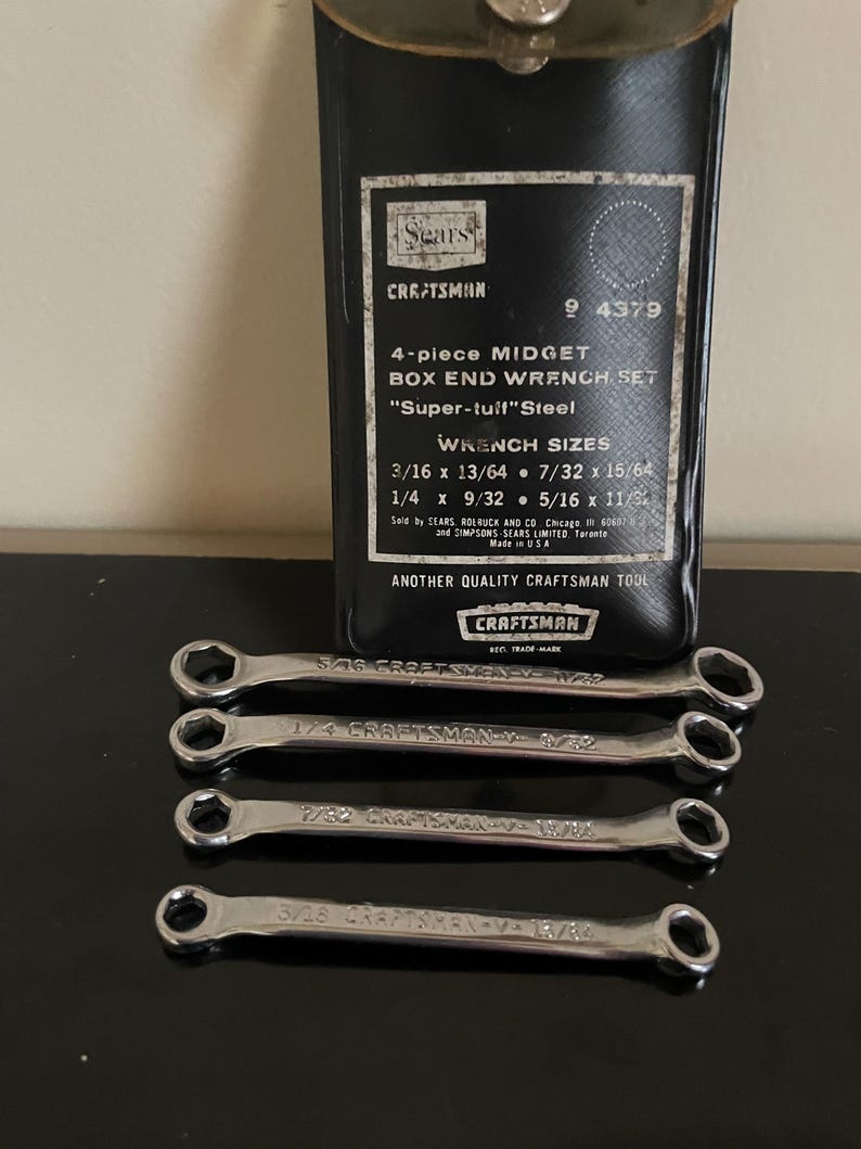 Craftsman 4 Piece Midget Box End Wrench Set - Etsy