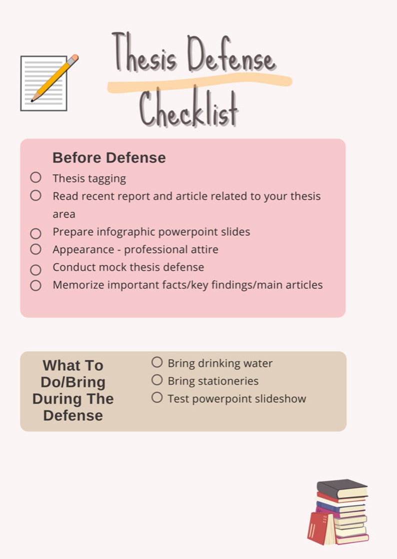 Thesis Triumph: Nail Your Defense With Our Ultimate Printable Checklist ...