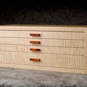Large Jewelry Box--curly Sugar Maple, Rosewood Jewelry Box - Etsy