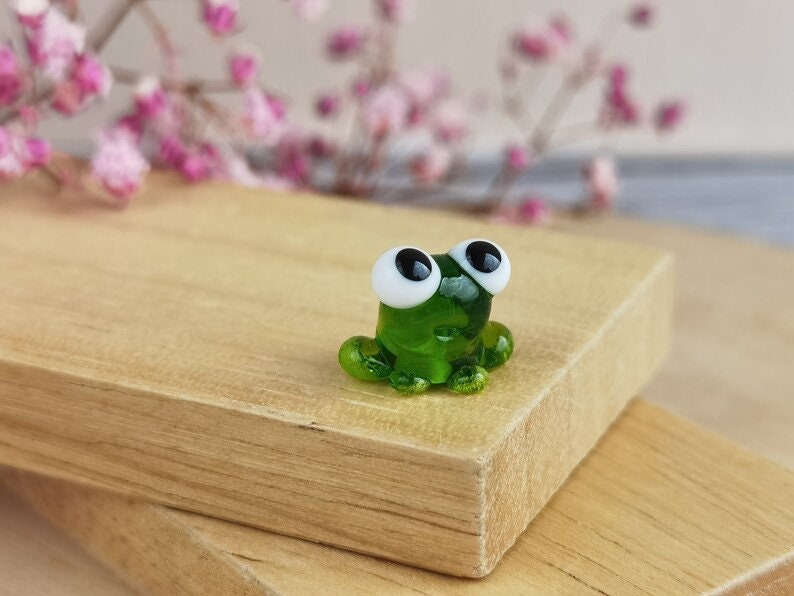 Glass Frog Gifts Tiny Glass Animals Frog Figurines Miniature Frog Decor ...