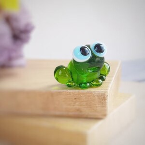 Glass Frog Gifts Tiny Glass Animals Frog Figurines Miniature Frog Decor ...