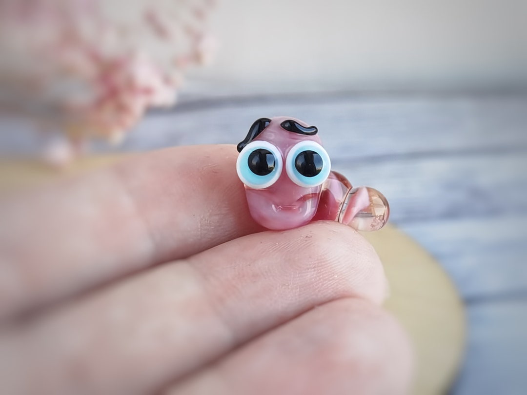 Glass Worm Gifts Tiny Glass Animals Worm Figurines Miniature Worm Decor ...