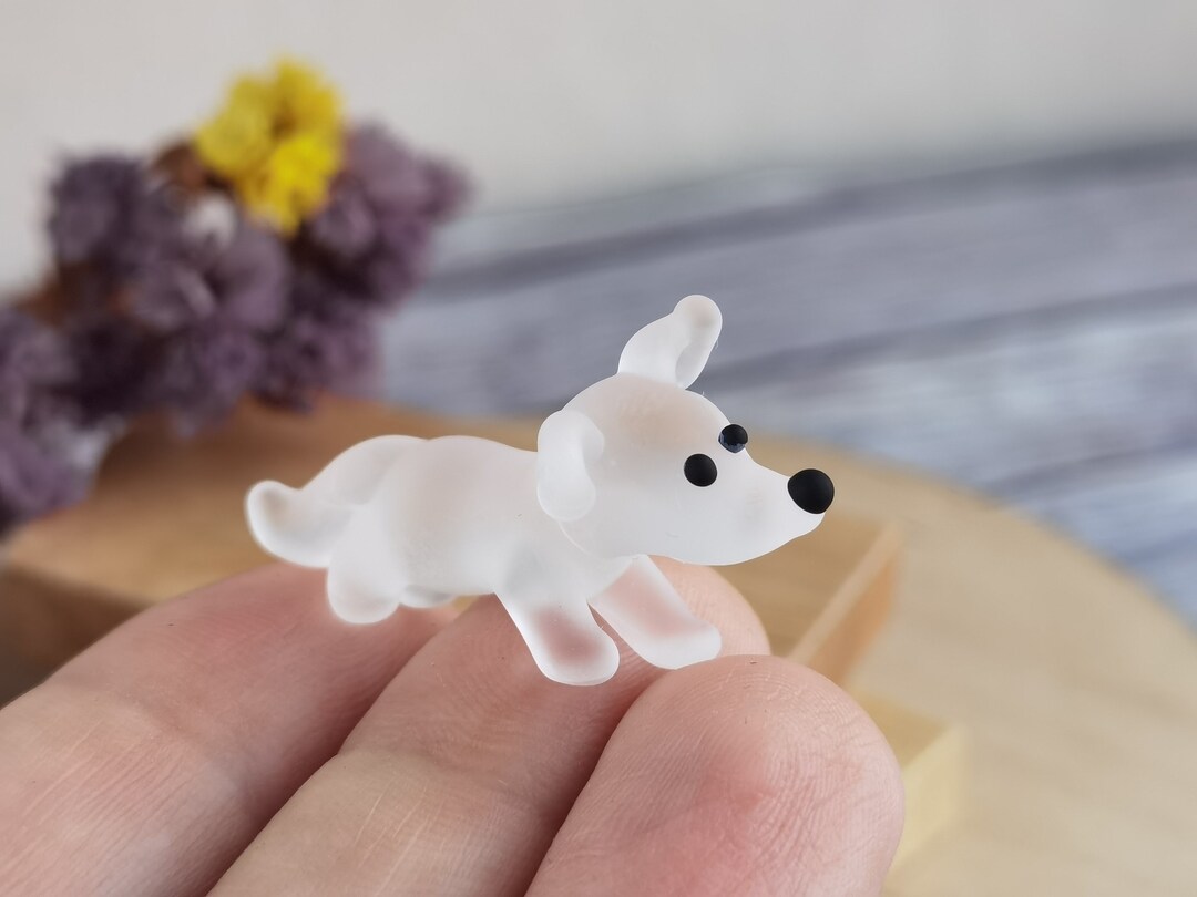 Sea Glass Effect Miniature Fox Figurine Fox Decor Fox Gifts Tiny Glass ...