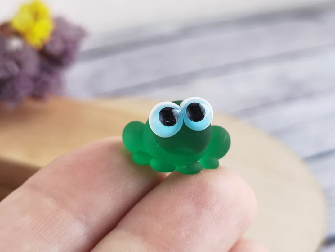 Glass Frog Gifts Tiny Glass Animals Frog Figurines Miniature Frog Decor ...