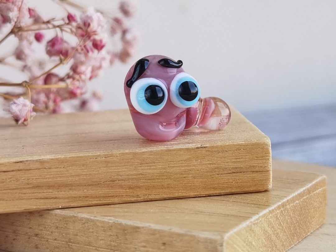 Tiny Glass Animals Glass Worm Gifts Worm Figurines Miniature Worm Decor ...