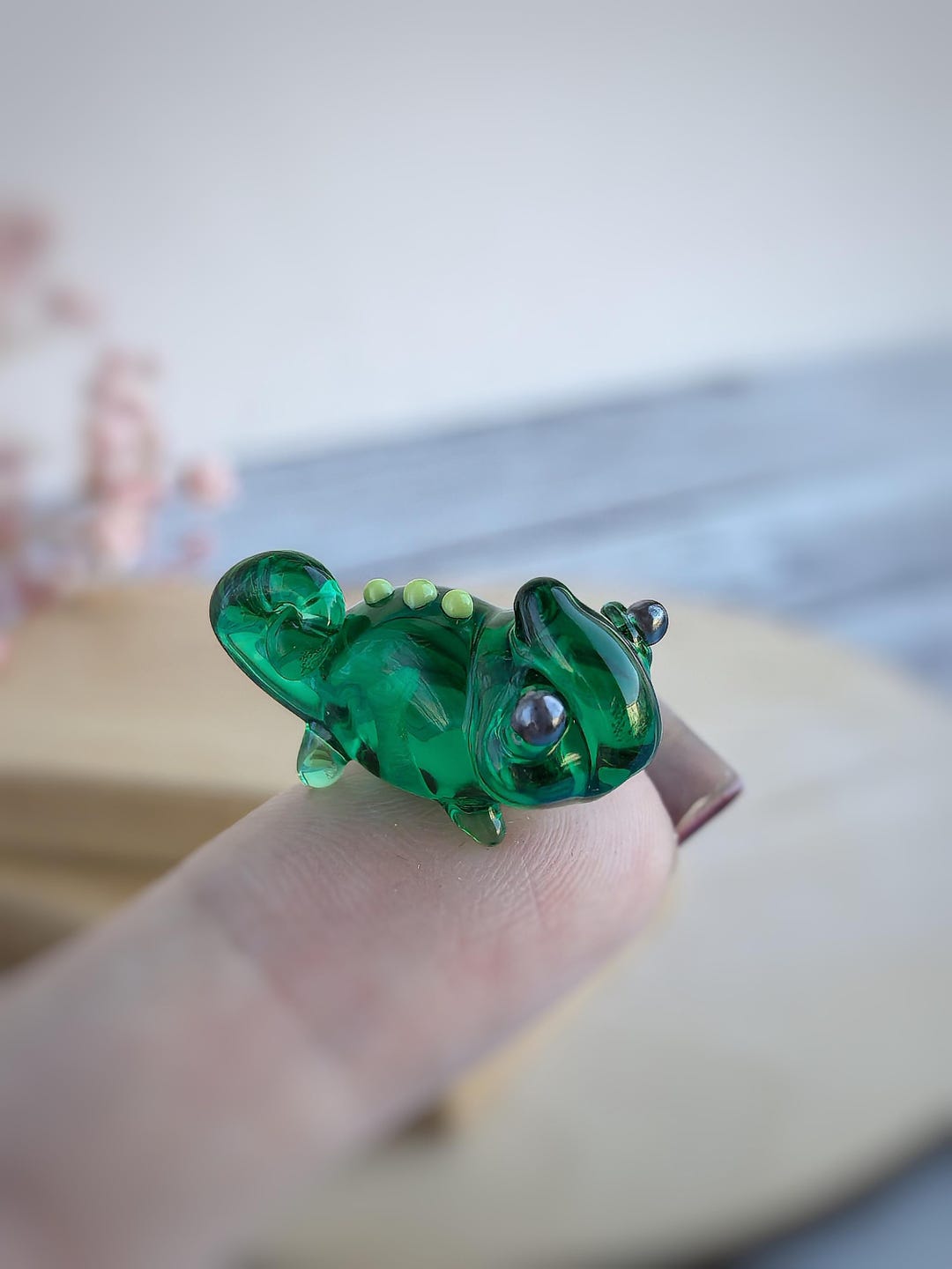 Glass Chameleon Gifts Tiny Glass Animals Chameleon Figurines Miniature ...