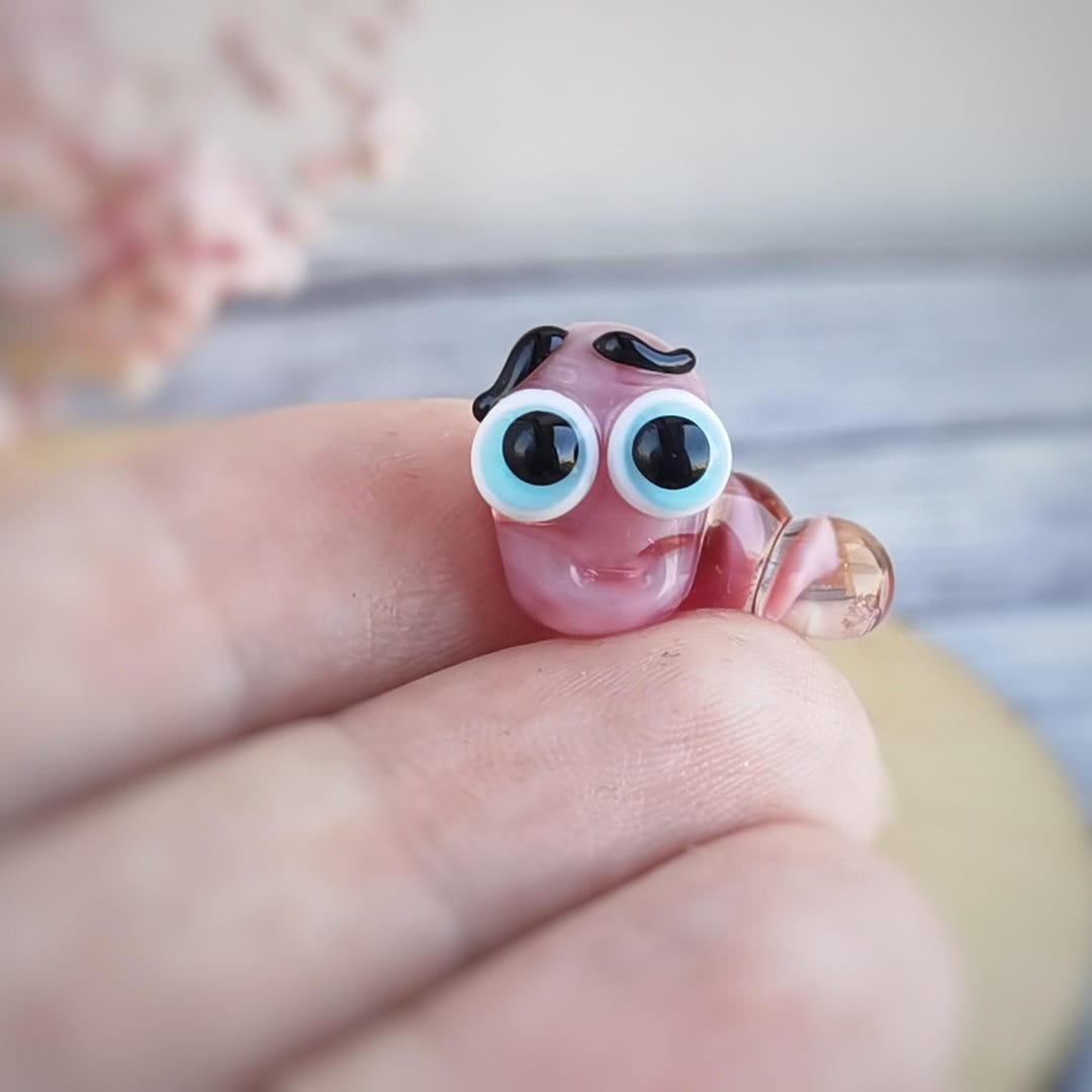 Glass Worm Gifts Tiny Glass Animals Worm Figurines Miniature Worm Decor ...