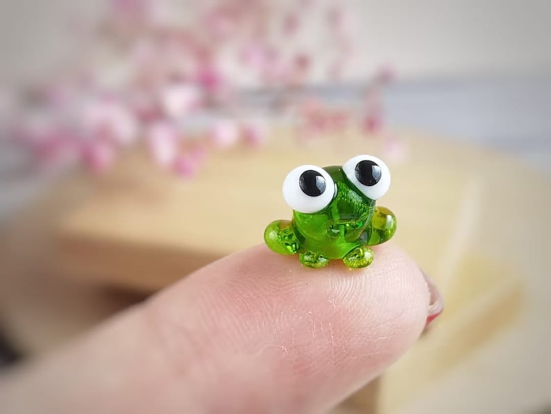 Glass Frog Gifts Tiny Glass Animals Frog Figurines Miniature Frog Decor ...