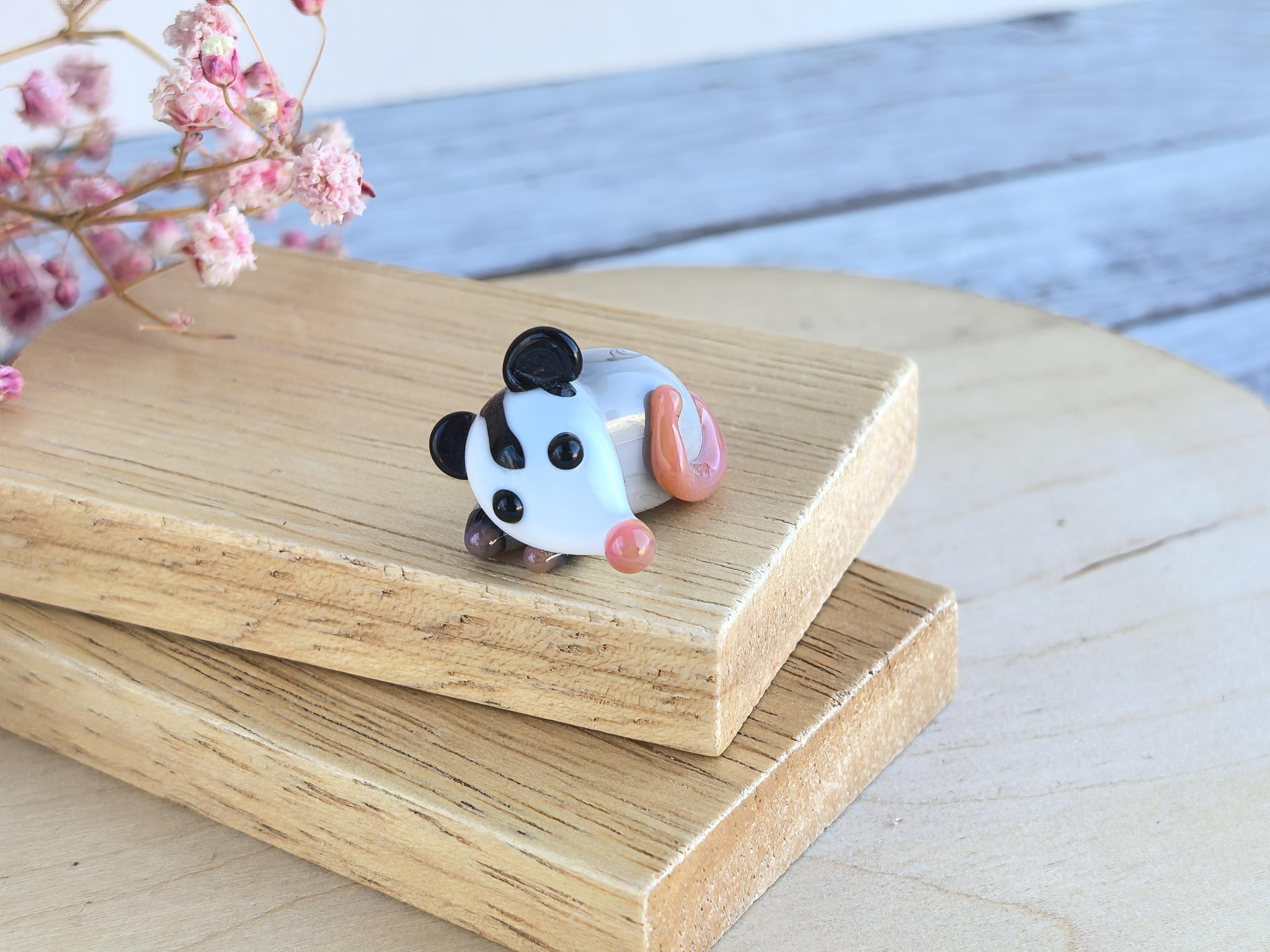 Glass Opossum Gifts Tiny Glass Animals Possum Figurines Miniature Rat ...