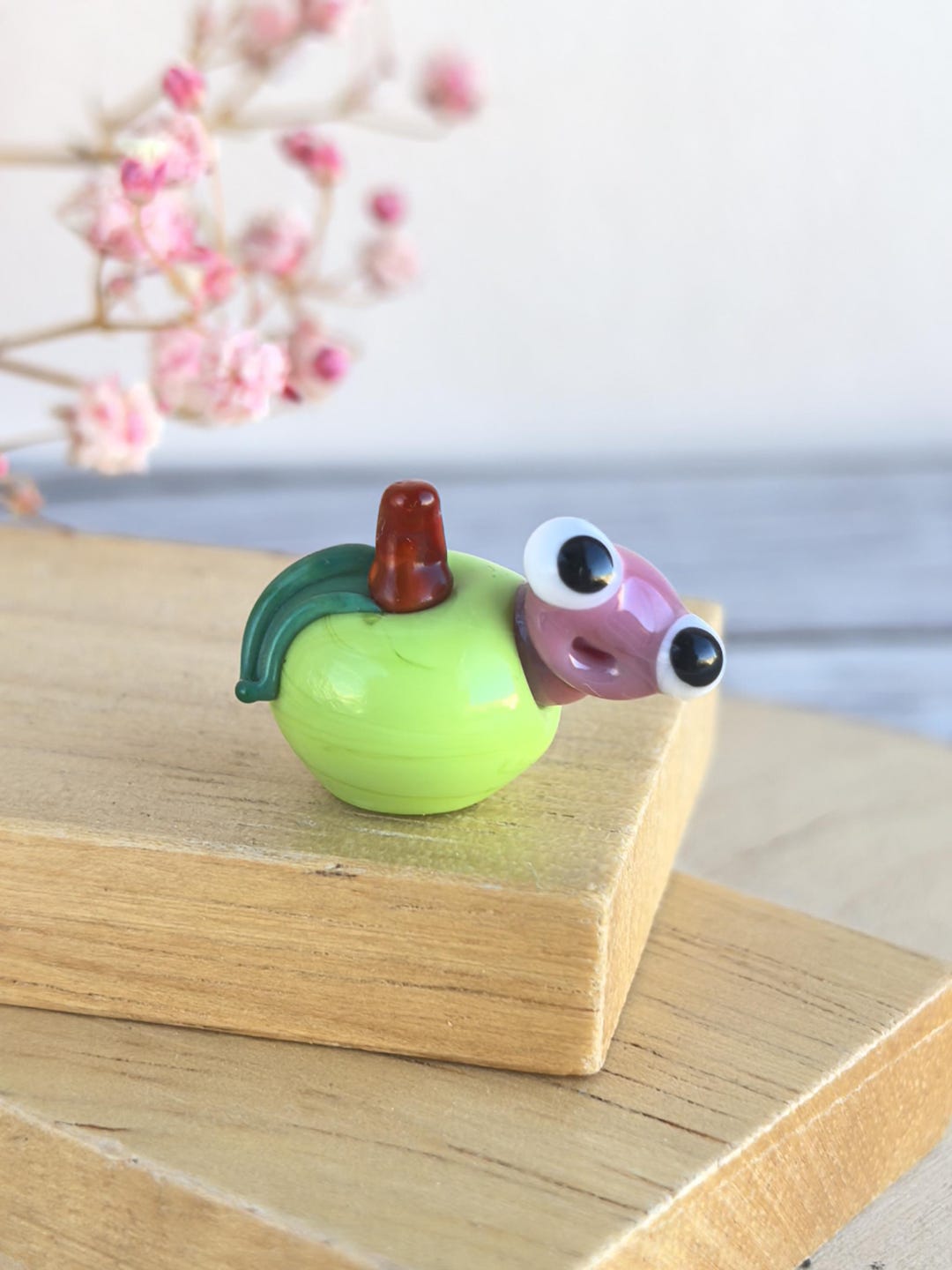 Glass Worm Gifts Tiny Glass Animals Worm Figurines Miniature Worm Decor ...