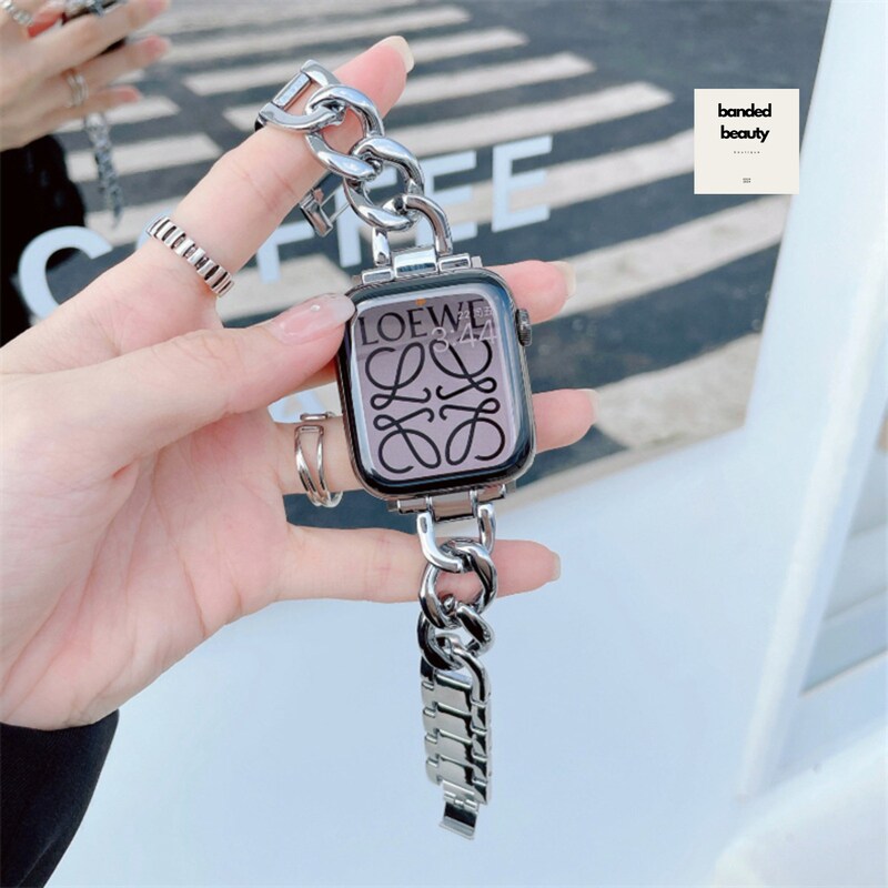 Silver Apple Watch Chain - Etsy