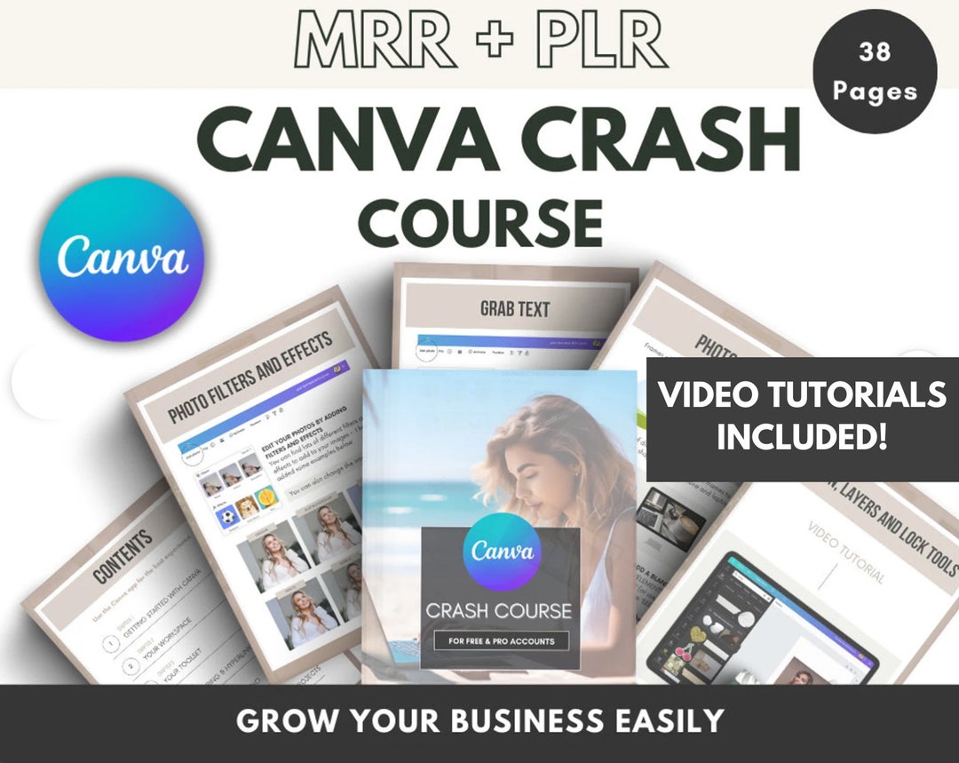 Beginner-friendly Canva Crash Course Ebook: Ready-to-sell Guide With ...