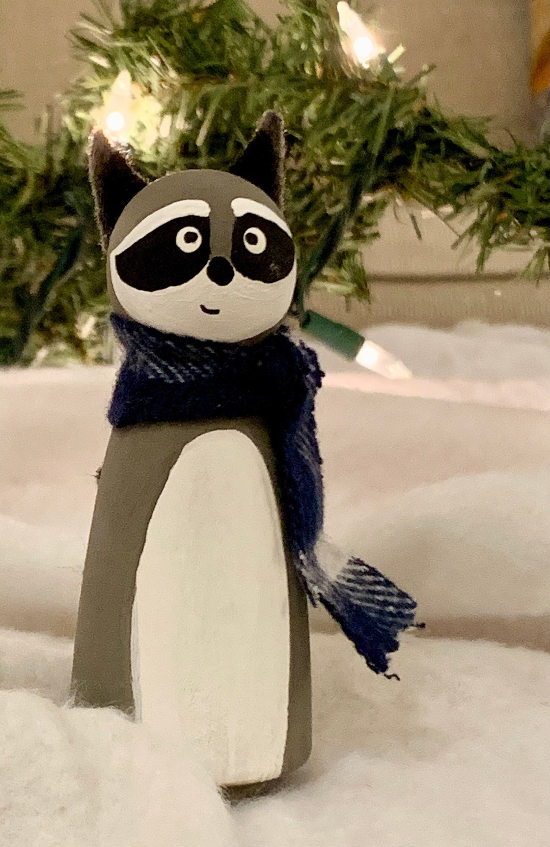 Frosty Forest Critters Figure/ornament reginald Raccoon - Etsy